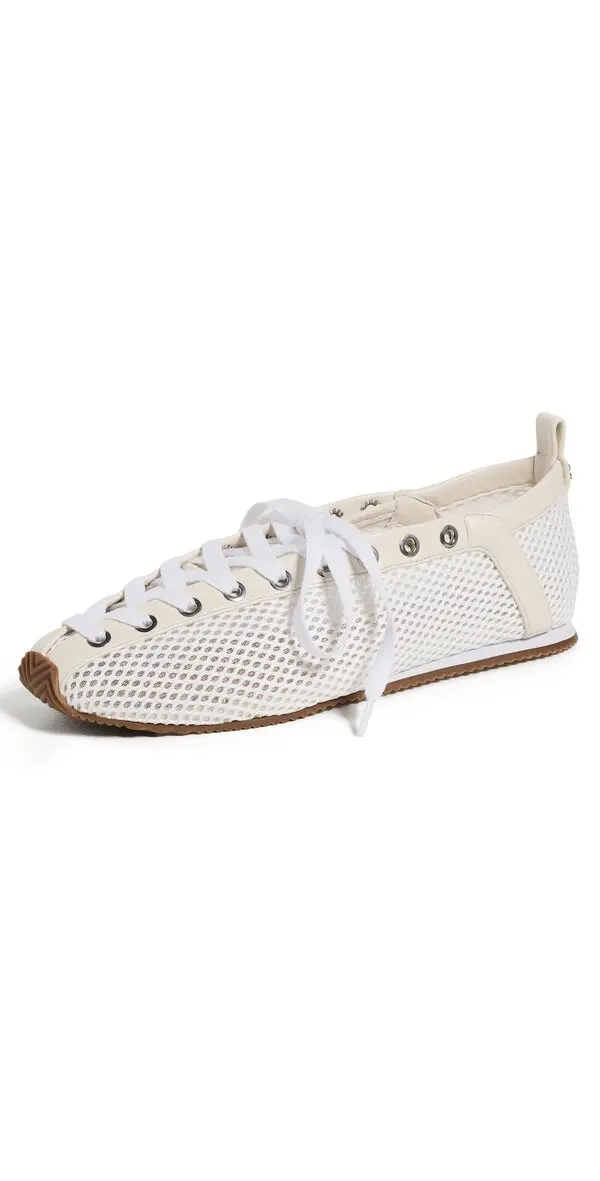GANNI Ballerina Mesh Sneakers - Egret