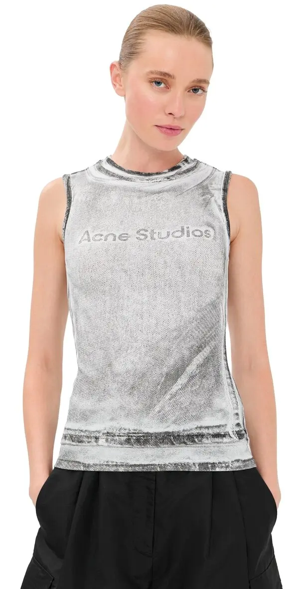 Acne Studios Elgie Tank Top - Black/white