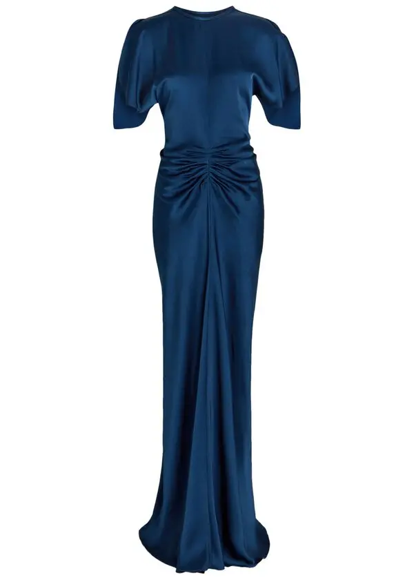 Victoria Beckham Isabella Gathered Gown - Dark Blue