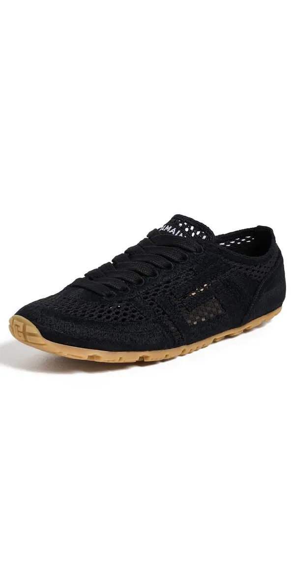 Balmain Racer 45 Macrame Sneakers - Opa Noir