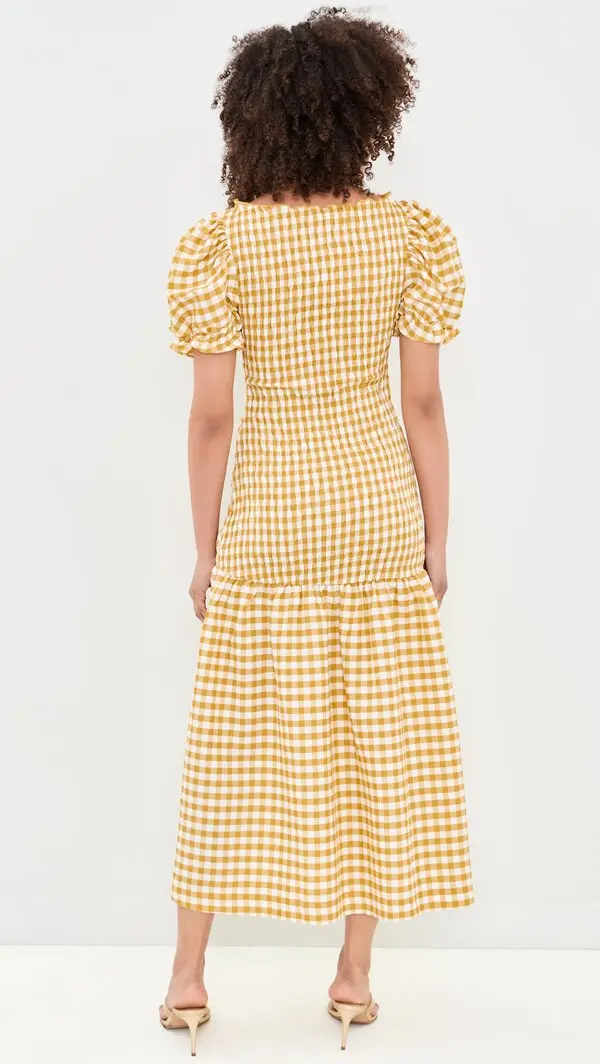 LISA SAYS GAH Fiona Gingham Check Maxi Dress