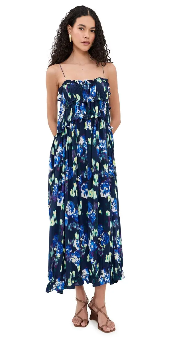 Ulla Johnson Clove Silk Dress - Evening Bloom