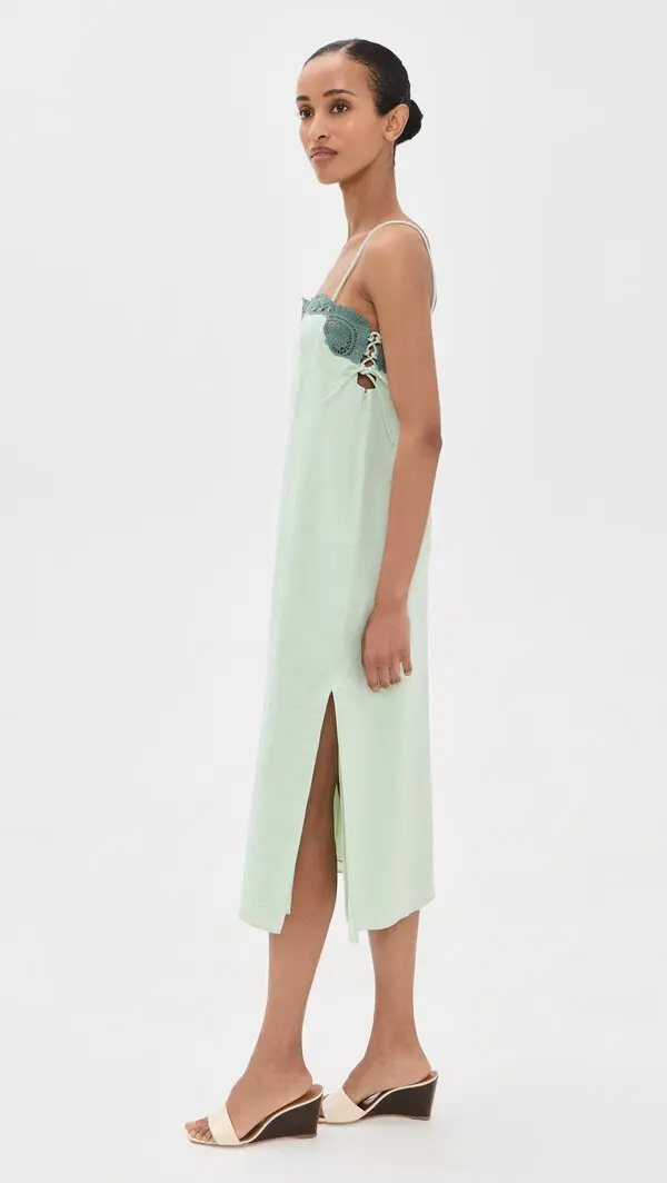Posse Darya Dress Linen Blend Midi