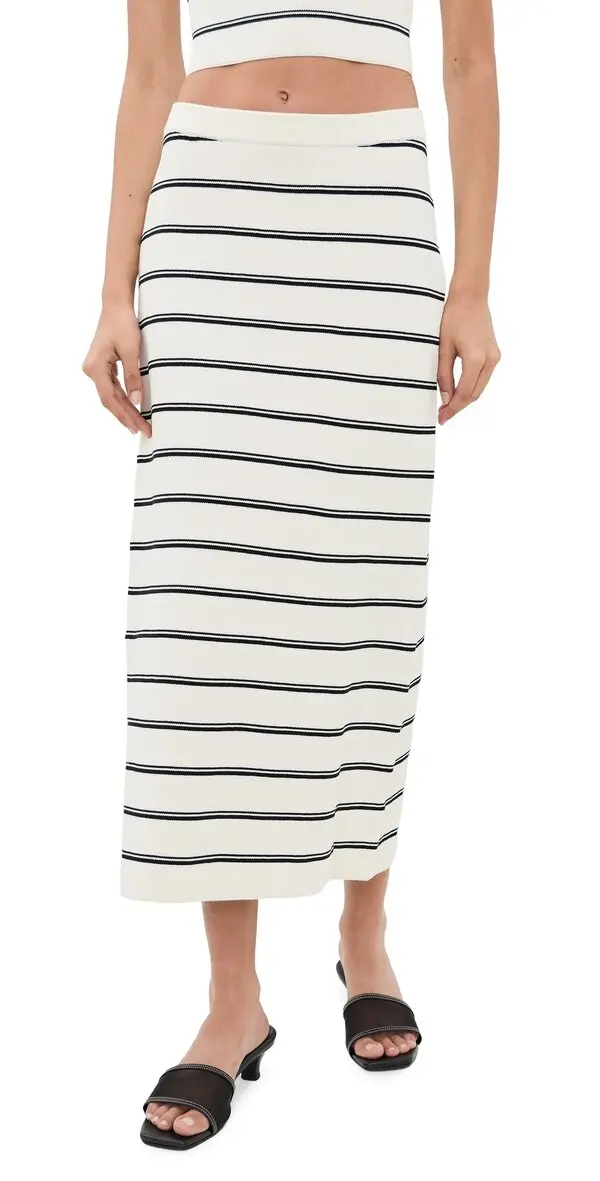 L*Space Ravello Striped Knit Midi Skirt - Mykonos Stripe