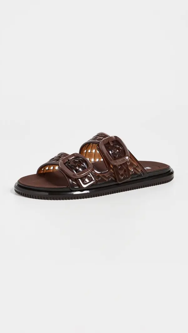 Melissa Possession Jelly Sandals With Woven Detail And Buckle Straps