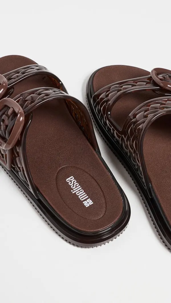 Melissa Possession Jelly Sandals With Woven Detail And Buckle Straps