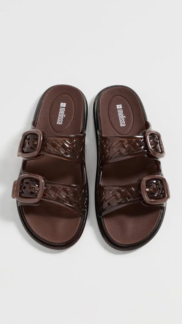 Melissa Possession Jelly Sandals With Woven Detail And Buckle Straps