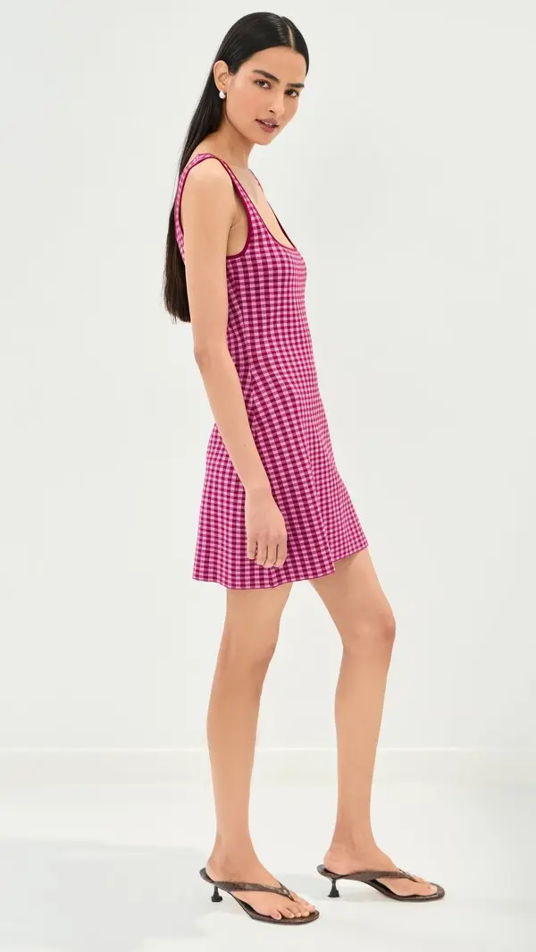 LE BOP Gingham Knit Mini Dress - Bubblegum Pink