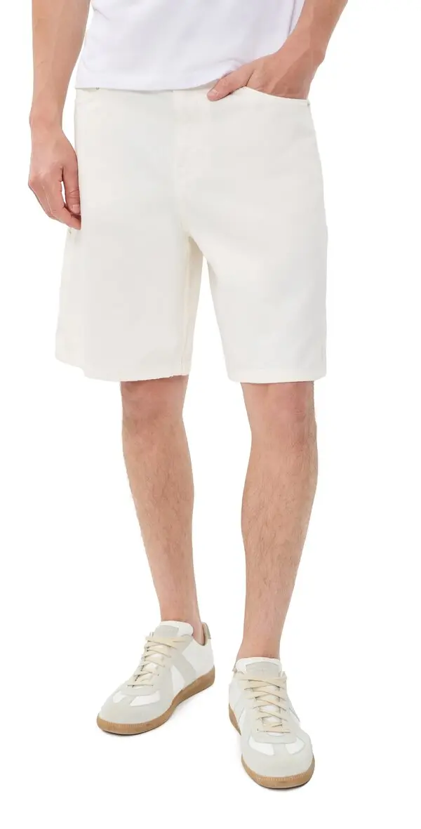 LES DEUX Carpenter Denim Shorts - Light Ivory