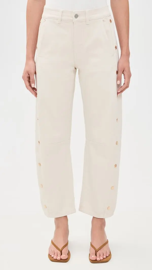 LE JEAN Studded Frankie Barrel Jeans