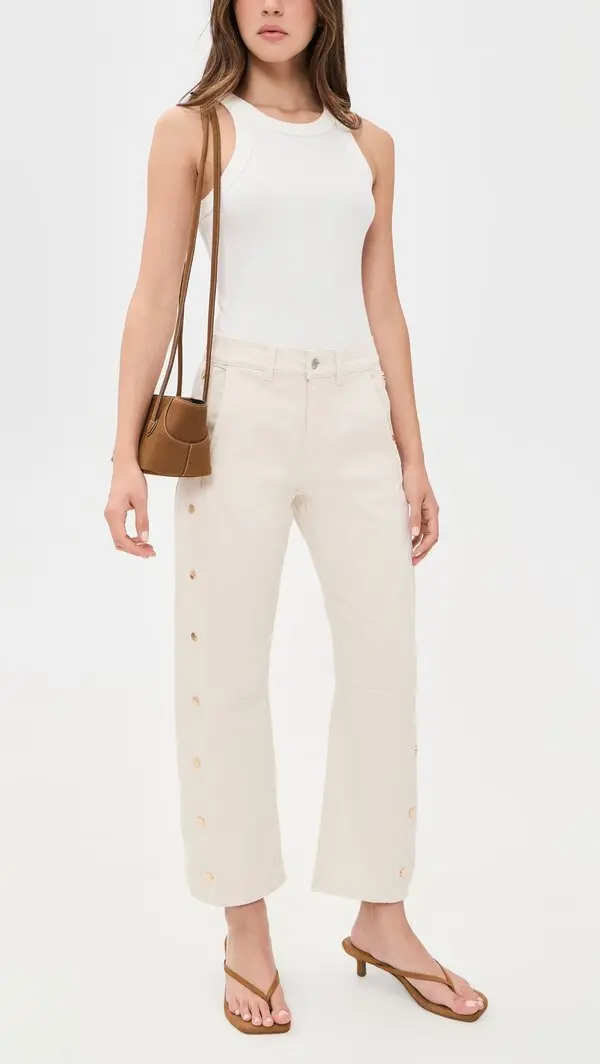 LE JEAN Studded Frankie Barrel Jeans