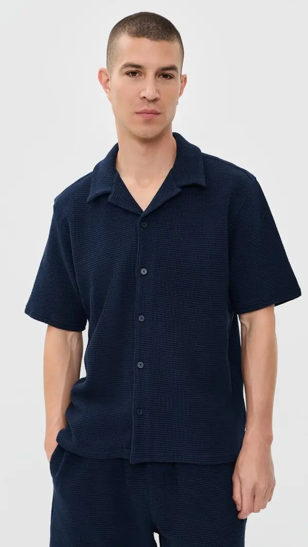 WAX LONDON Clayland Textured Interlock Shirt