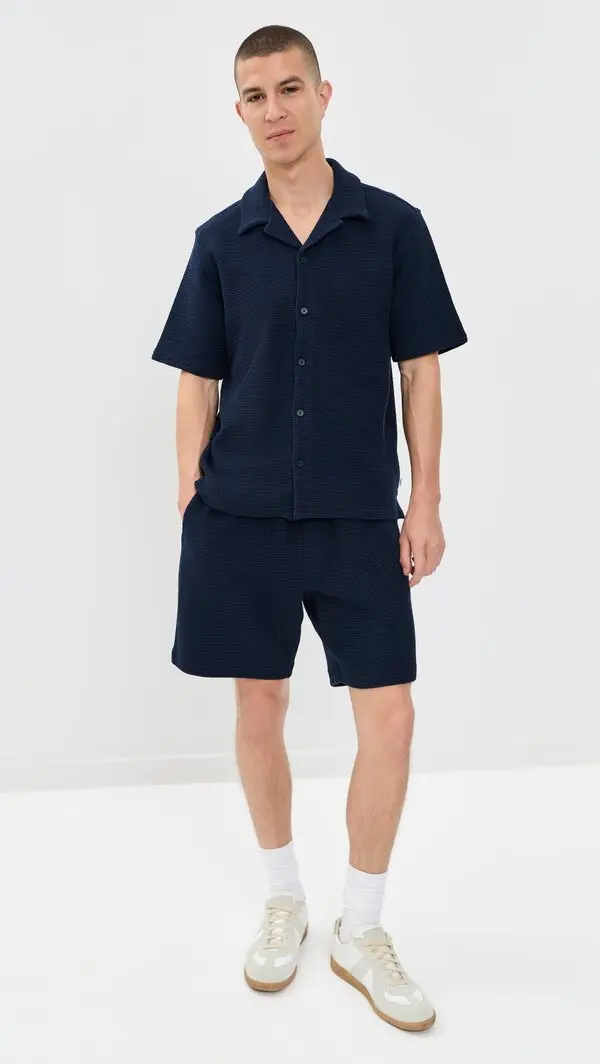 WAX LONDON Clayland Textured Interlock Shirt
