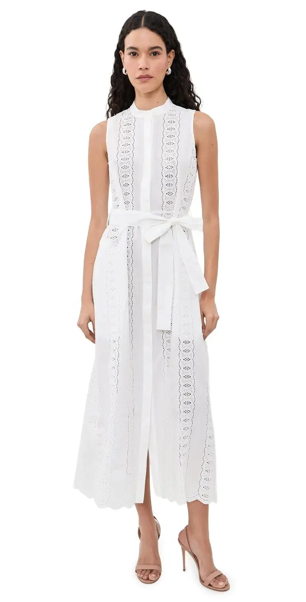 HEVRON Sia Dress - White Eyelet