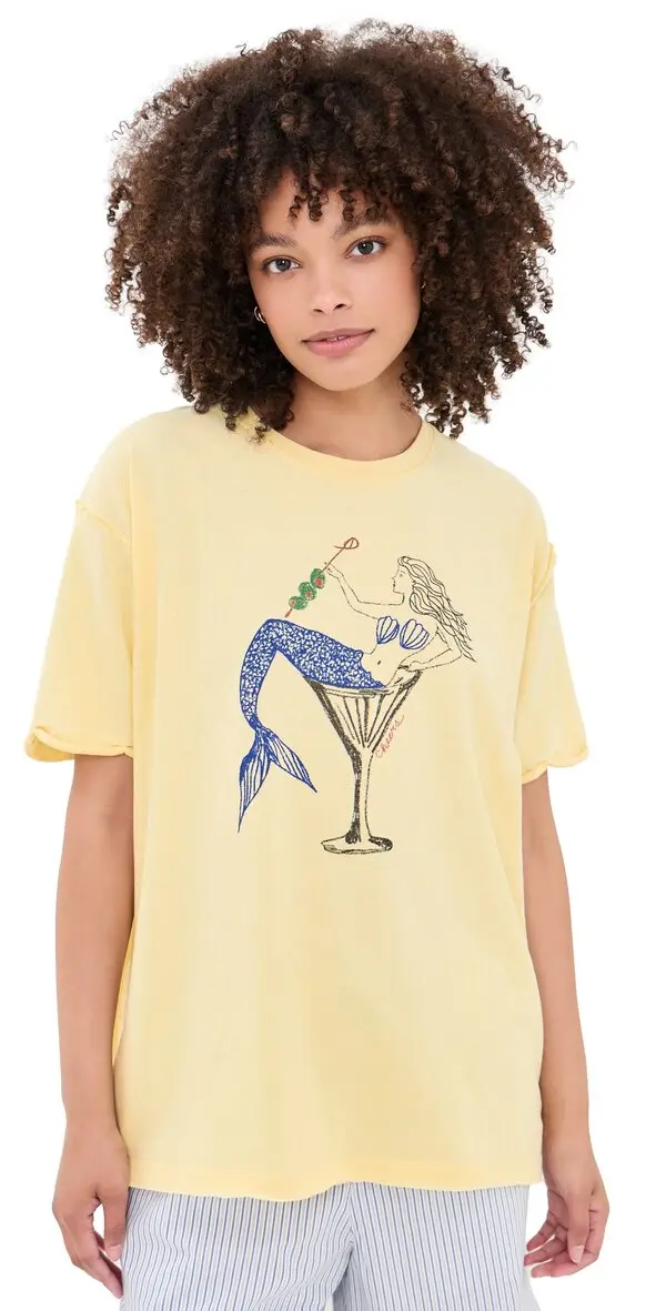Free People Mermaid Martini Graphic T-shirt - Mermaid Combo