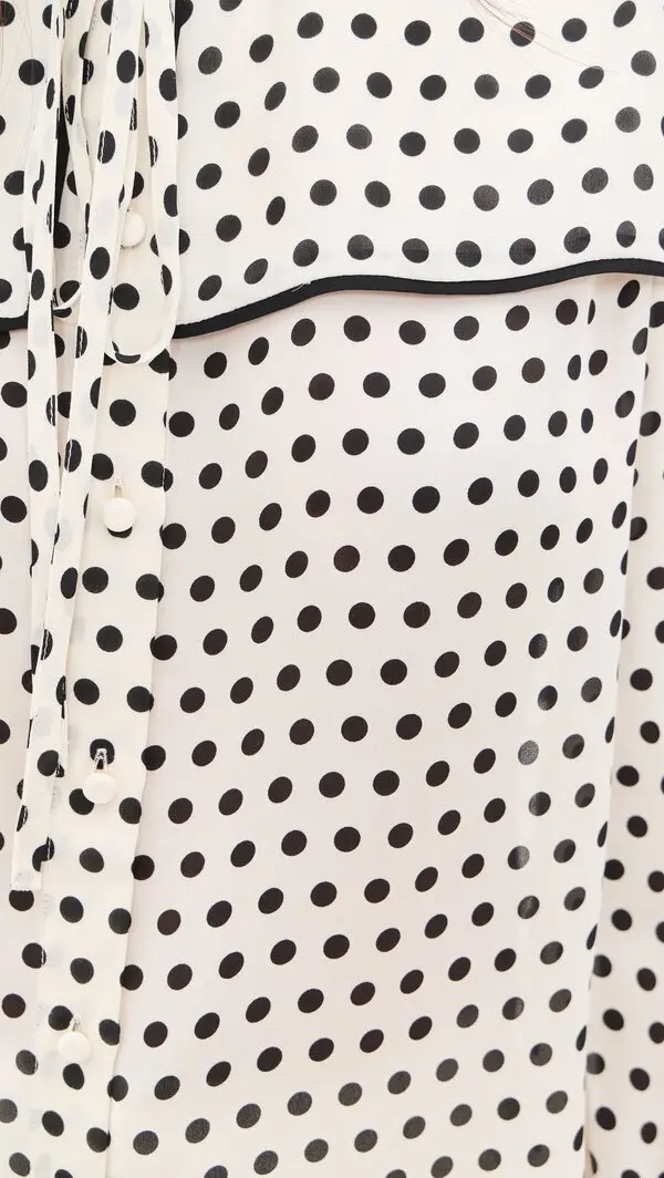 FRAME Polka Dot Silk Blouse