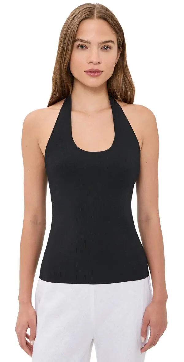 Theory Halter Neck Tank Top - Black - 001