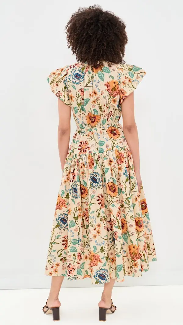 Ulla Johnson Marin Floral Cotton Midi Dress