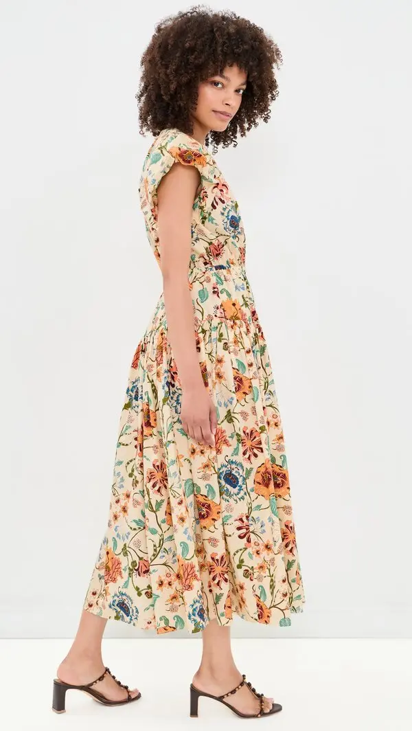 Ulla Johnson Marin Floral Cotton Midi Dress