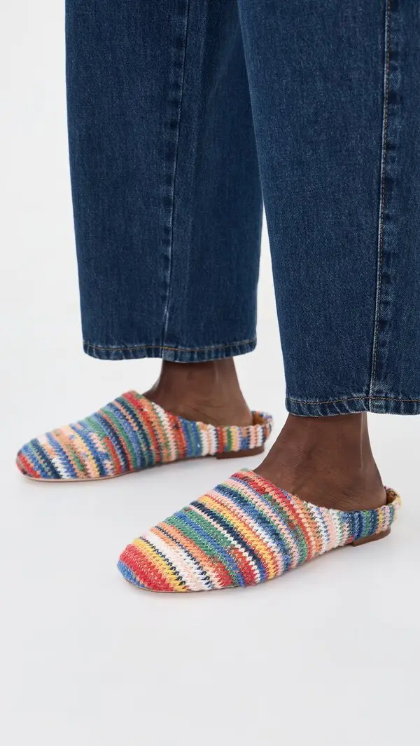 SIMONMILLER Riad Striped Slip-on Slipper