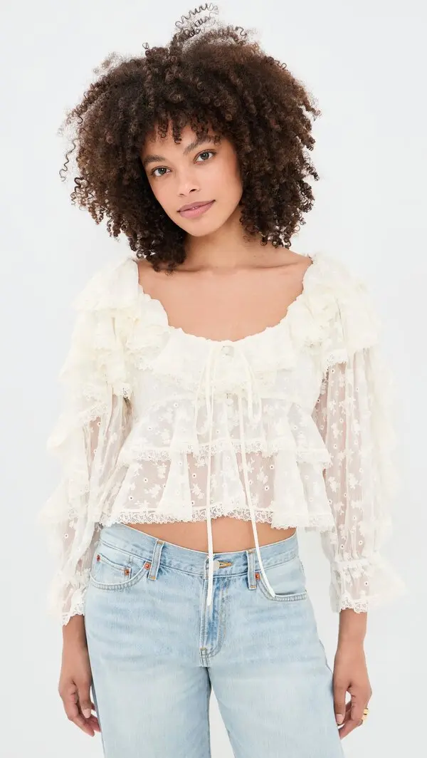 For Love & Lemons Lilou Blouse