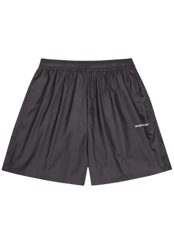 MKI MIYUKI ZOKU Hyperlight Wind Logo Nylon-blend Shorts - Raisin