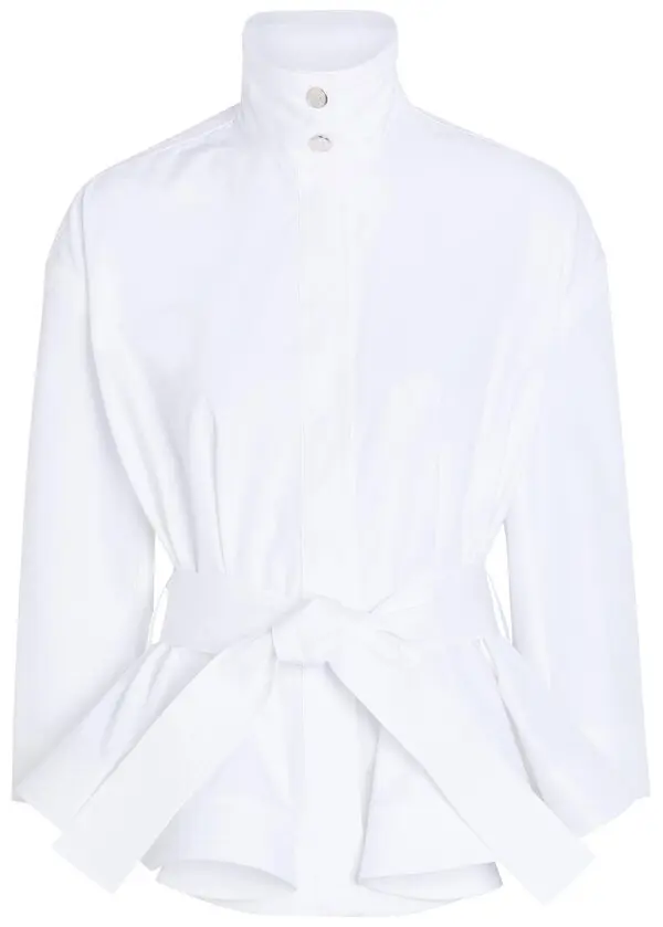 Jacquemus La Veste Cabana Belted Cotton-poplin Shirt Jacket - White