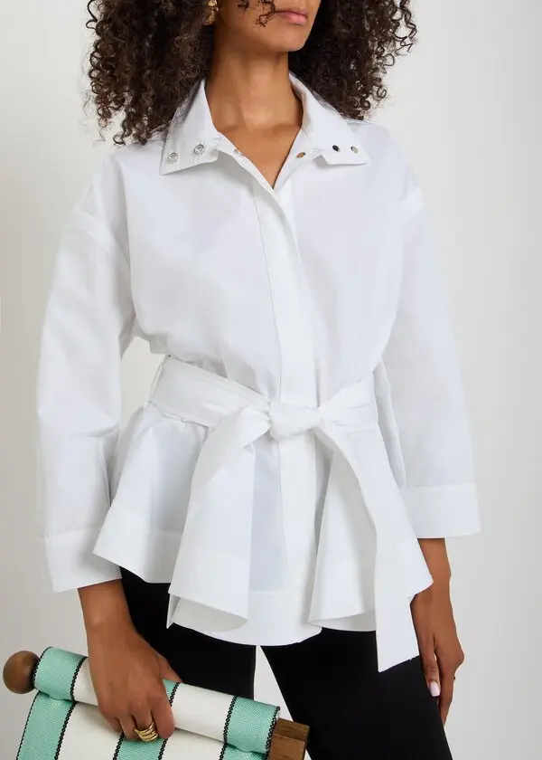 Jacquemus La Veste Cabana Belted Cotton-poplin Shirt Jacket
