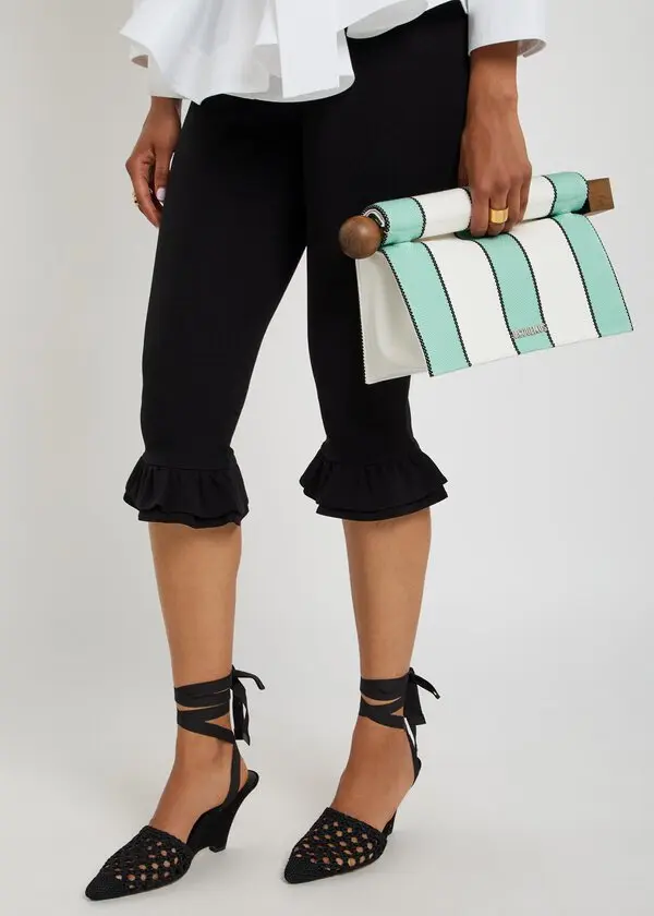 Jacquemus Le Bermuda Playa Ruffled Jersey Capri Trousers