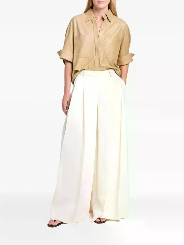 TWP Pleated Wide-leg Trousers