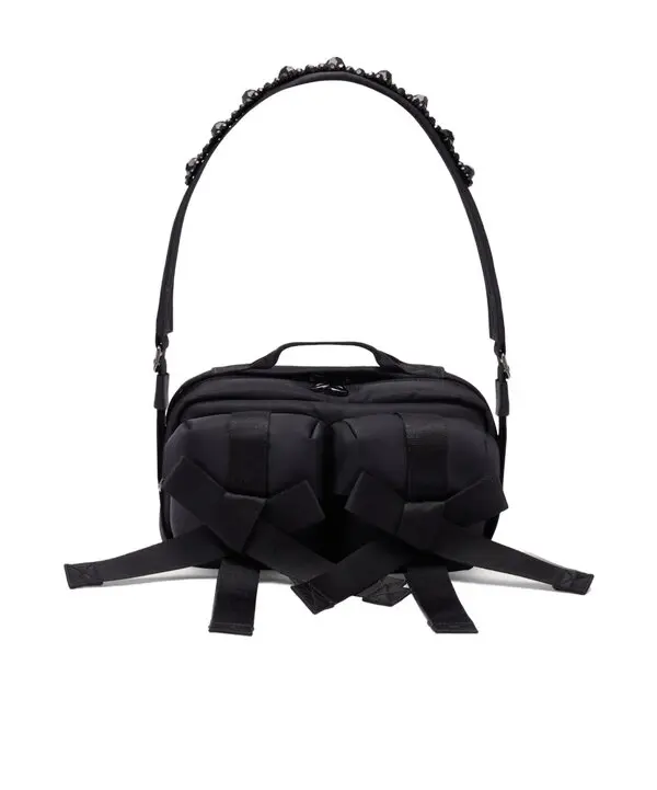 Simone Rocha Embellished Bow Detail Cross Body Bag - Black