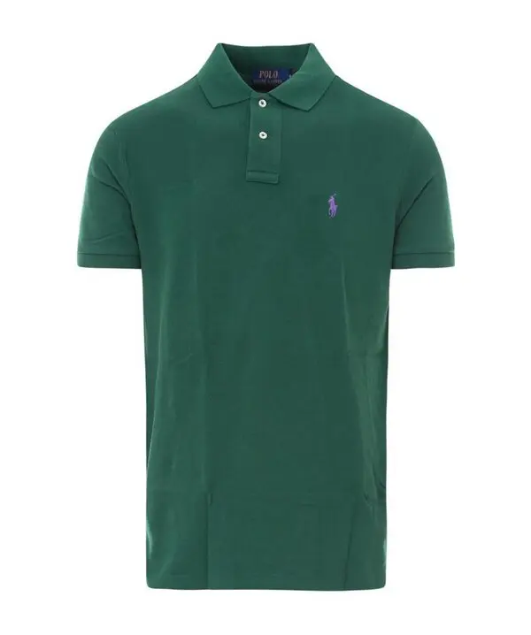 Polo Ralph Lauren Logo Embroidered Short-sleeved Polo Shirt - Green