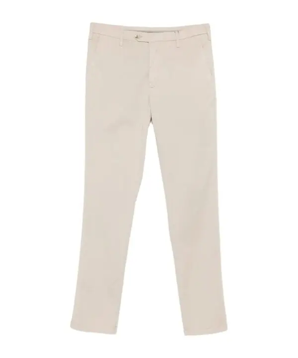 Canali Tailored Trousers With Belt Loops - White