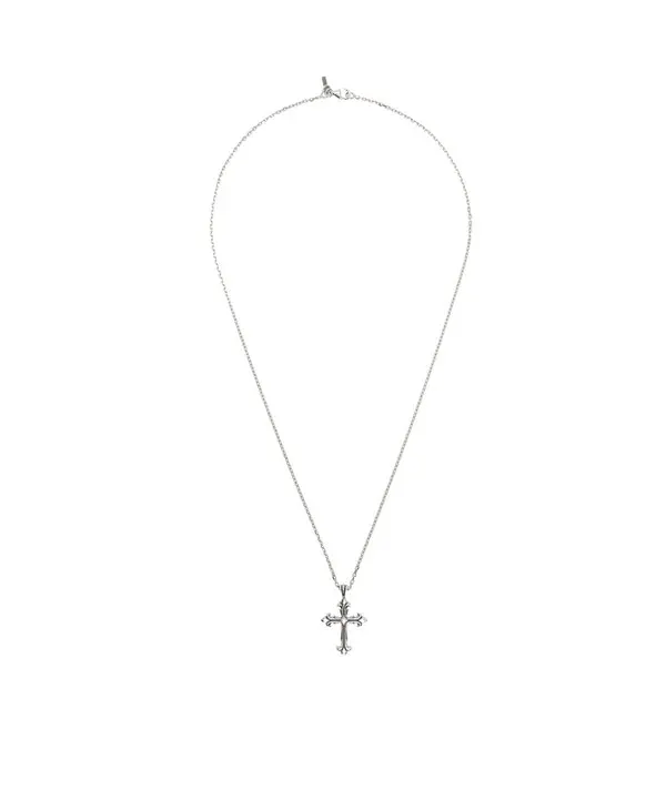 Emanuele Bicocchi Sterling Medium Fleury Cross Pendant Necklace - Silver