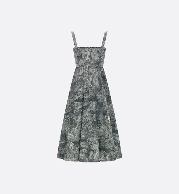 Dior Riviera Mid-length Flared Dress With Graphic Pattern