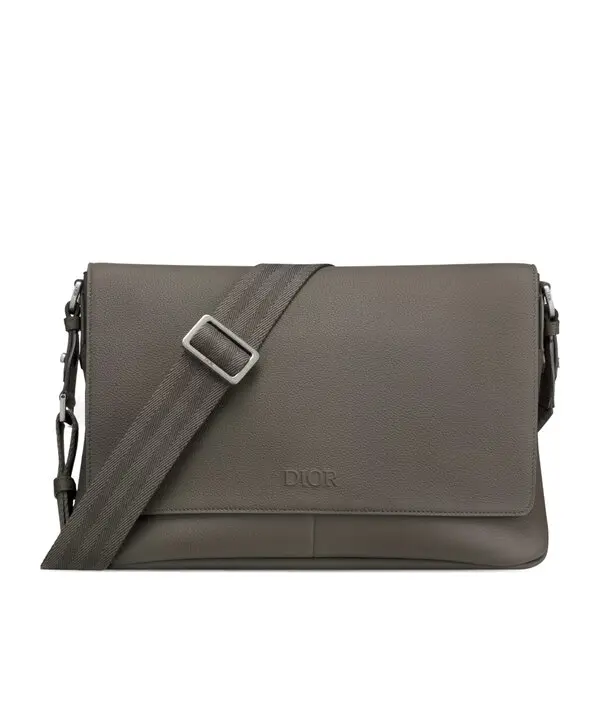 Dior Privé Messenger Bag With Flap - Grey