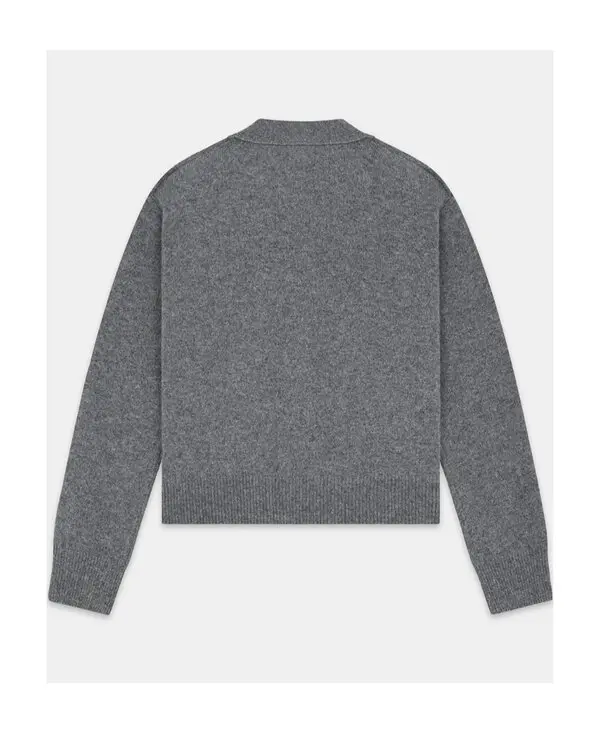 We11Done V-neck Logo Embroidered Knitted Cardigan