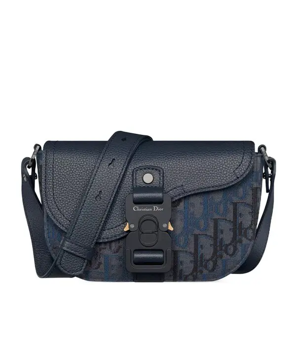Dior Mini Saddle Messenger Bag - Dark Blue