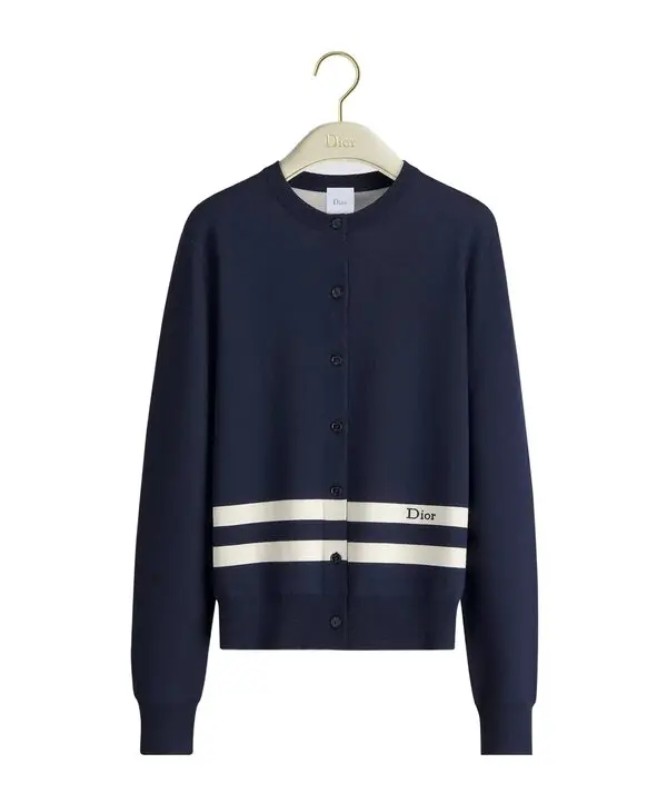 Dior Embroidered Logo Cardigan
