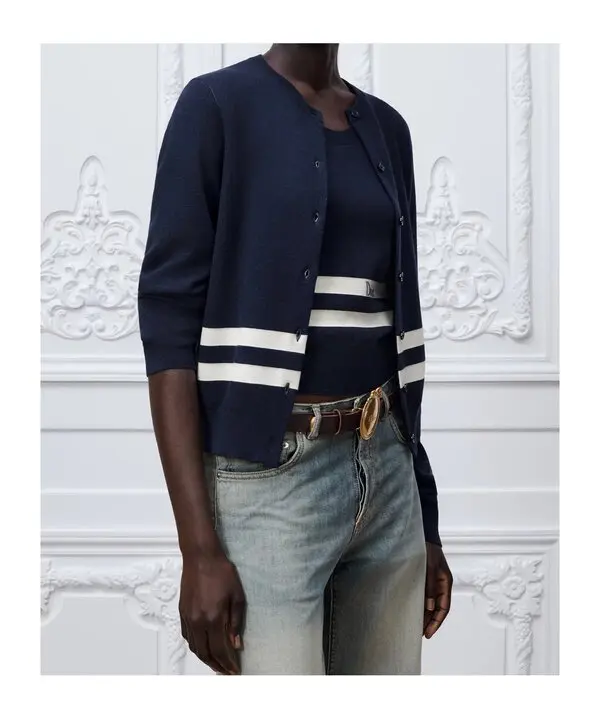Dior Embroidered Logo Cardigan