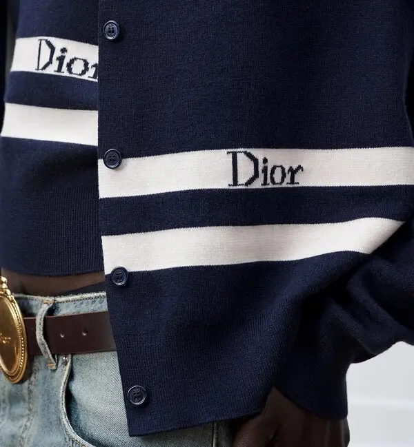 Dior Embroidered Logo Cardigan