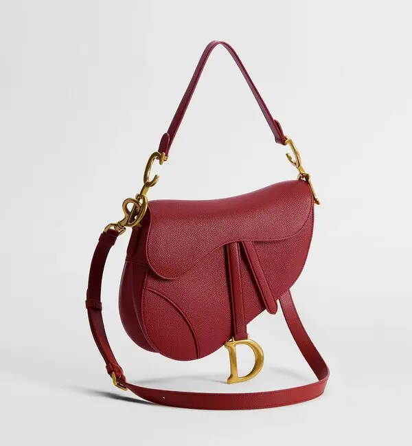 Dior Saddle Bag With Adjustable Shoulder Strap - Red
