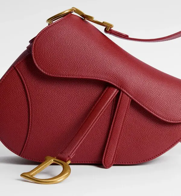 Dior Saddle Bag With Adjustable Shoulder Strap - Red