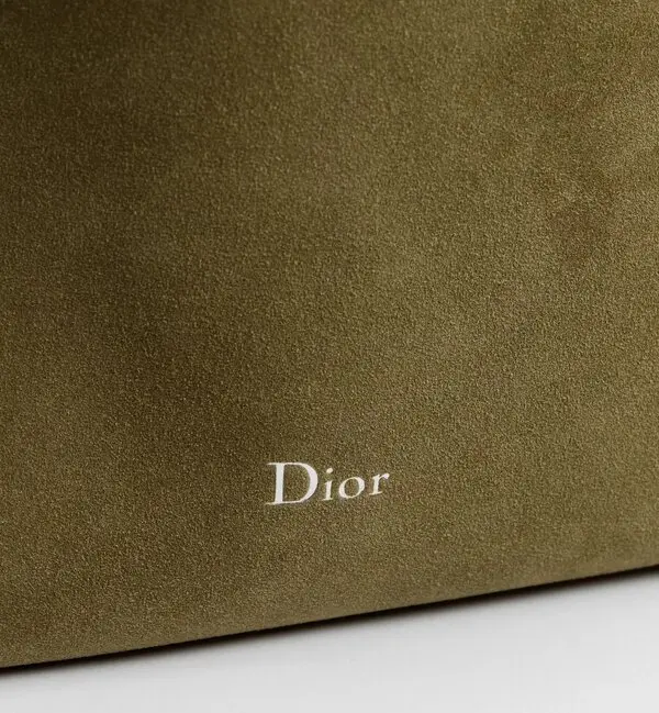 Dior Medium Suede Calfskin Bag - Khaki