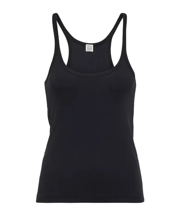 TOTEME Sleeveless Ribbed Tank Top - Black