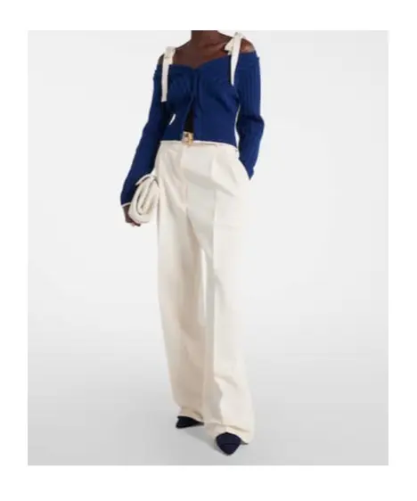 Carolina Herrera Bow-detail Cotton And Wool Cardigan