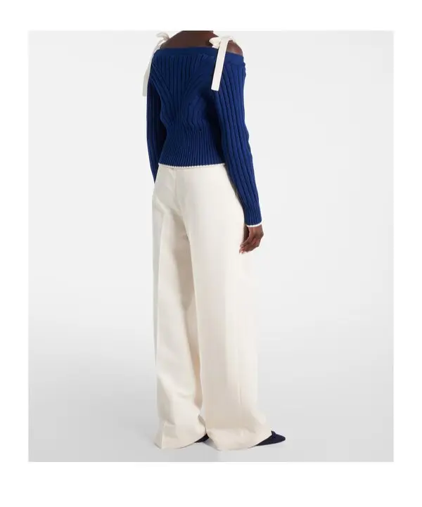 Carolina Herrera Bow-detail Cotton And Wool Cardigan