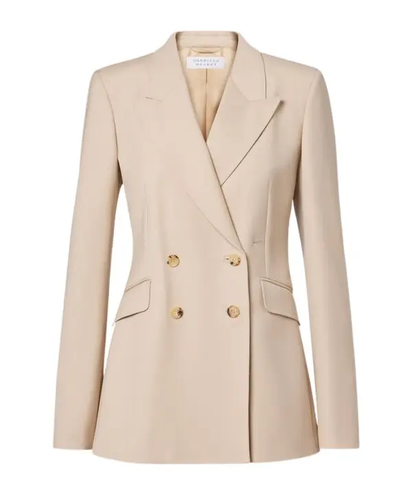 Gabriela Hearst Stephanie Double-breasted Wool Blazer - Beige