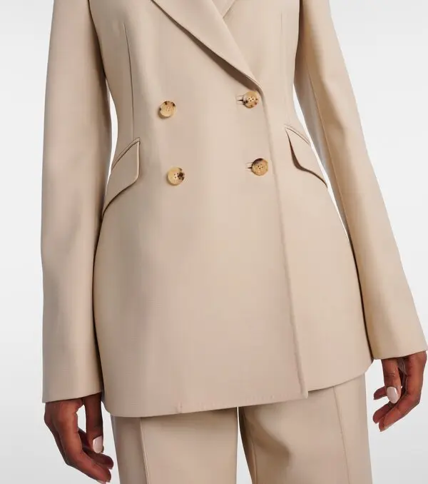Gabriela Hearst Stephanie Double-breasted Wool Blazer - Beige