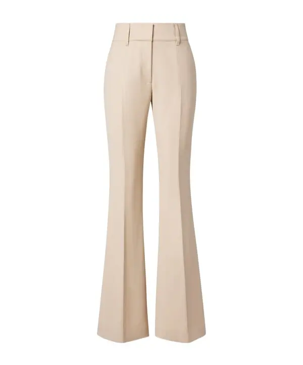 Gabriela Hearst Rhein High-rise Wool Flared Pants - Beige